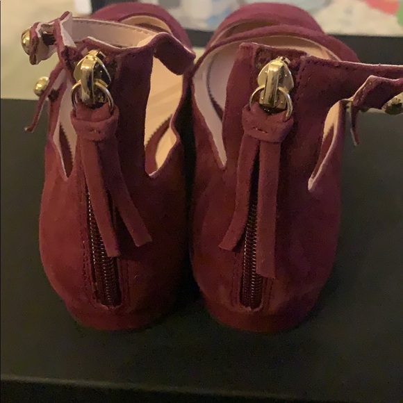 J. Crew | Shoes | Jcrew Poppy Twostrap Ballet Flat Burgundy | Poshmark